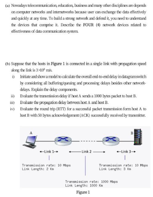 Solved (a) Nowadays telecommunication education, business | Chegg.com