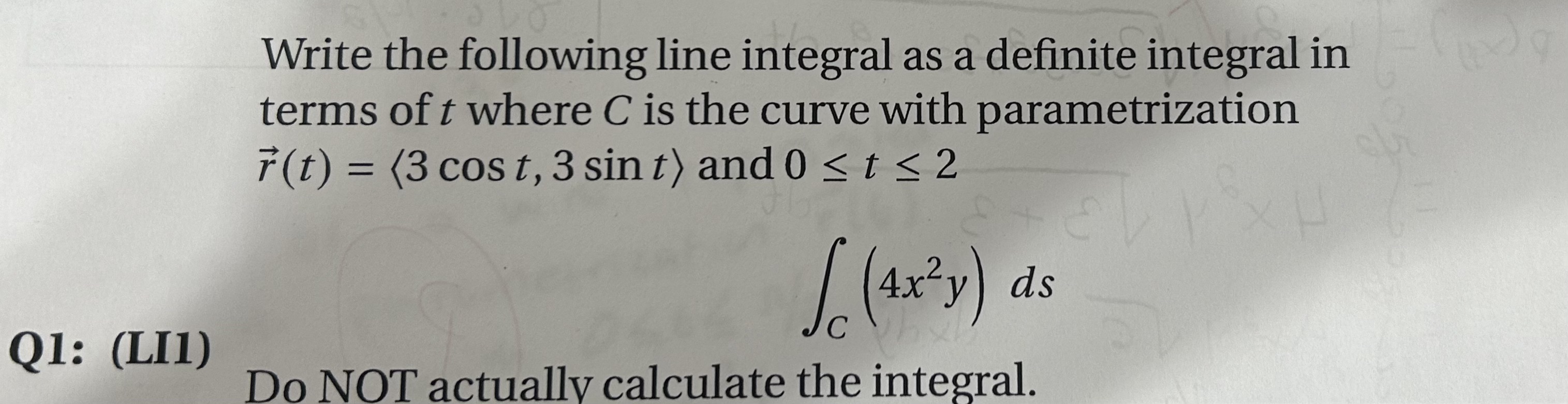 Solved Write the following line integral as a definite | Chegg.com