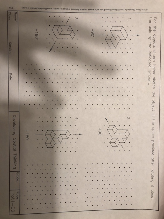 Solved for the objects shown below sketch the object in the | Chegg.com
