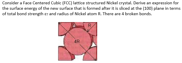 Solved Consider a Face Centered Cubic (FCC) lattice | Chegg.com