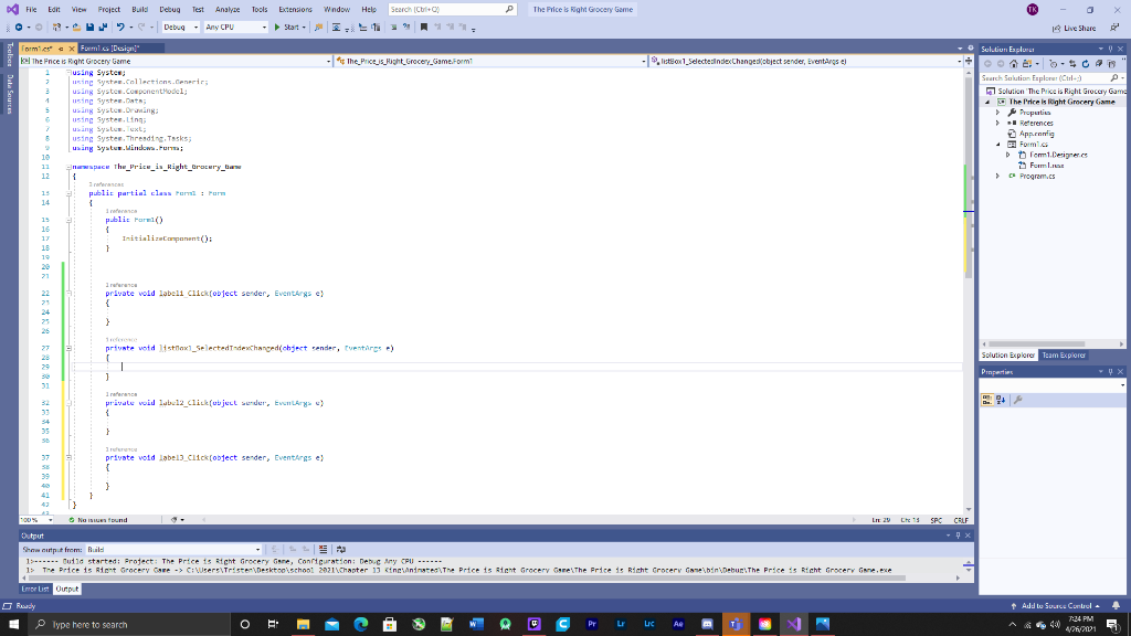 Solved C# Window Form I need help creating this game The | Chegg.com