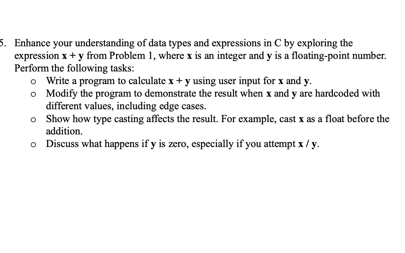 Solved Modify The Program To Demonstrate The Result When X