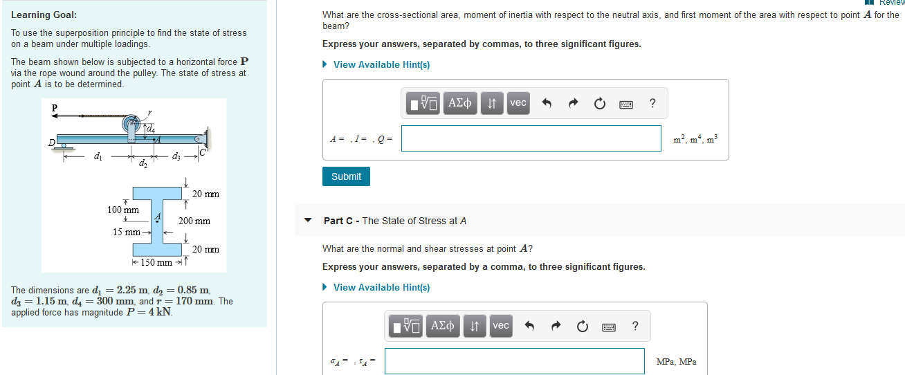 Solved Review Learning Goal: To use the superposition | Chegg.com