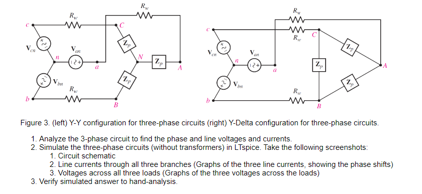 Solved Figure 3. (left) Y-Y ﻿configuration for three-phase | Chegg.com