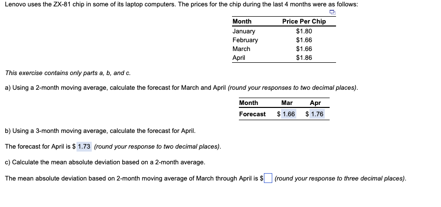 Solved This exercise contains only parts a,b, and c. a) | Chegg.com