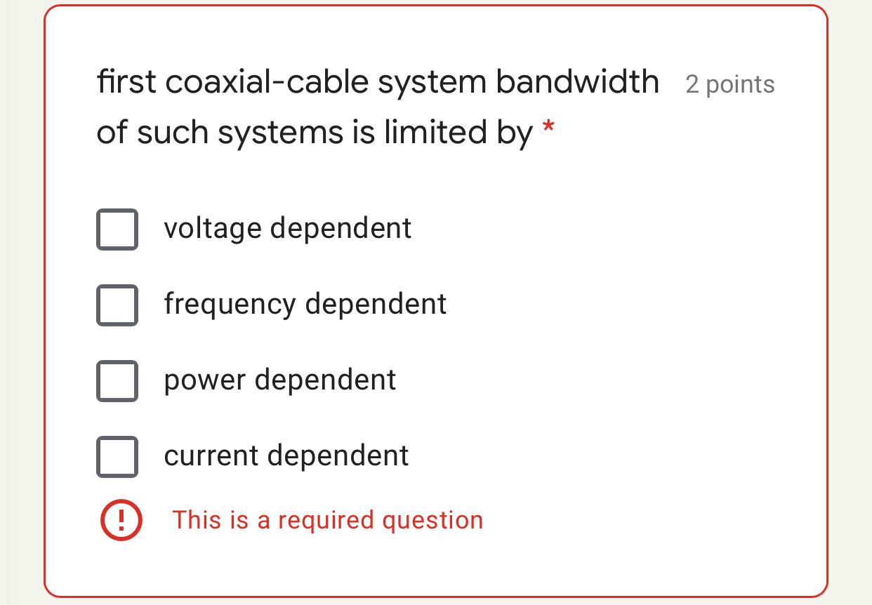 Solved first coaxial-cable system bandwidth 2 points of such | Chegg.com
