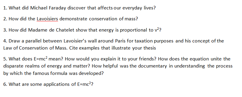 Solved 1. What did Michael Faraday discover that affects our | Chegg.com