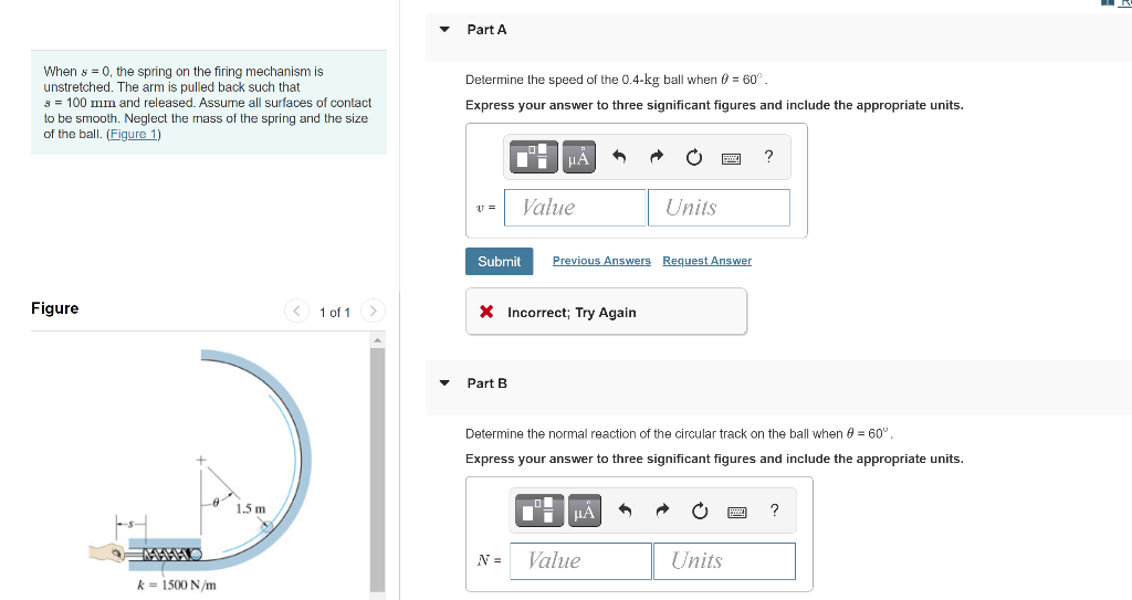 Solved When s = 0, the spring on the firing mechanism | Chegg.com