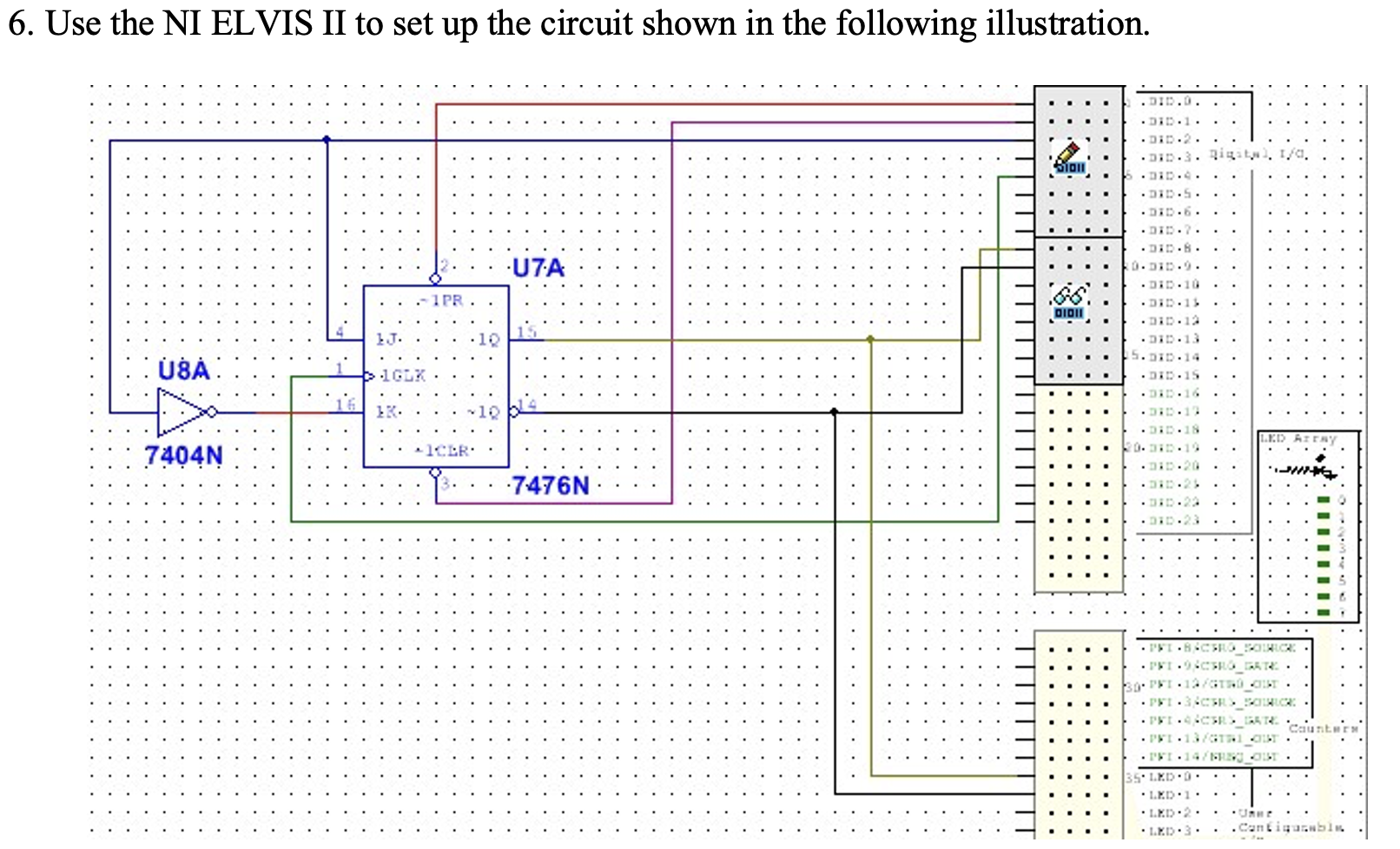 Solved S-R Flip-Flop 1. Use the NI ELVIS II to set up the | Chegg.com