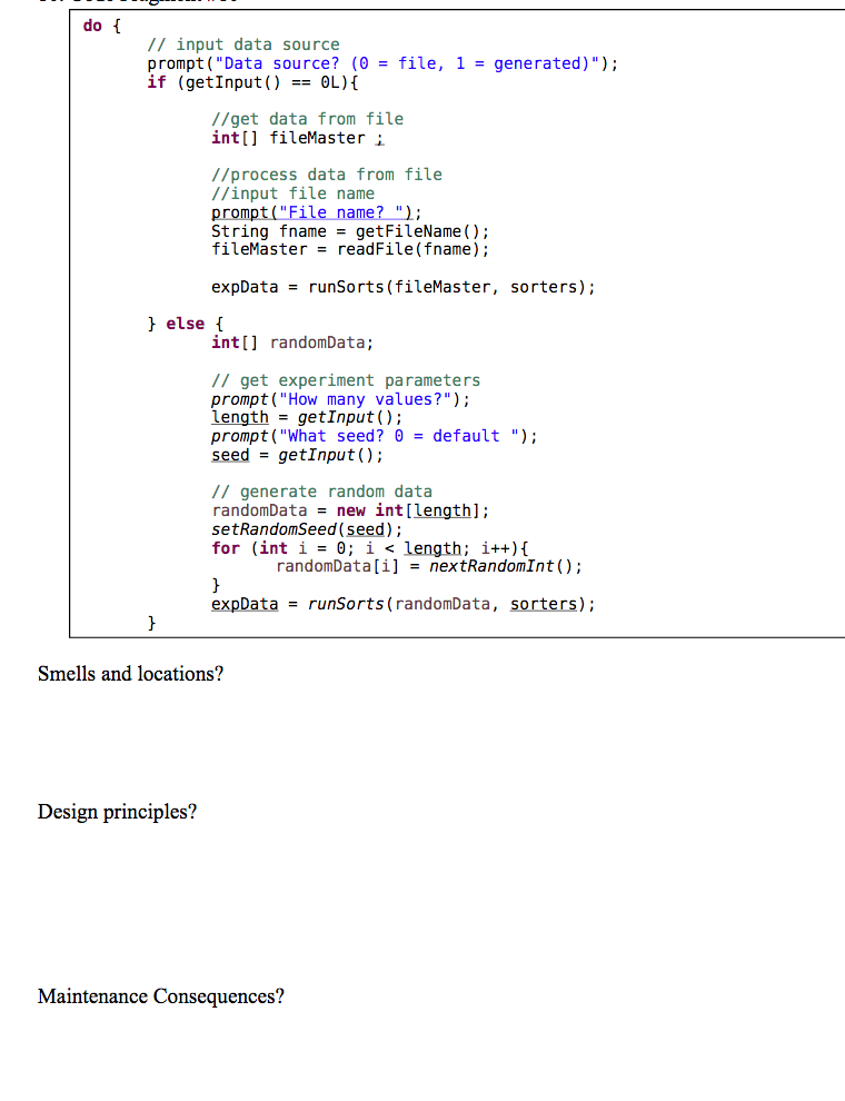 Solved For each problem, study the supplied code, and list | Chegg.com