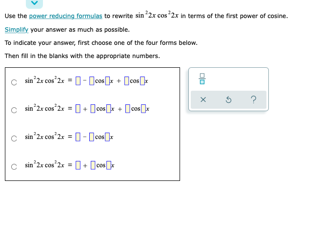 Solved Use the power reducing formulas to rewrite sin 22x | Chegg.com