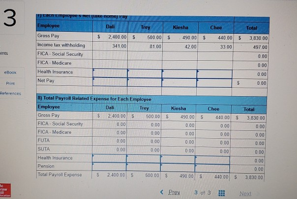 Solved problem 9-3 a payroll expenses, withholdings, and | Chegg.com
