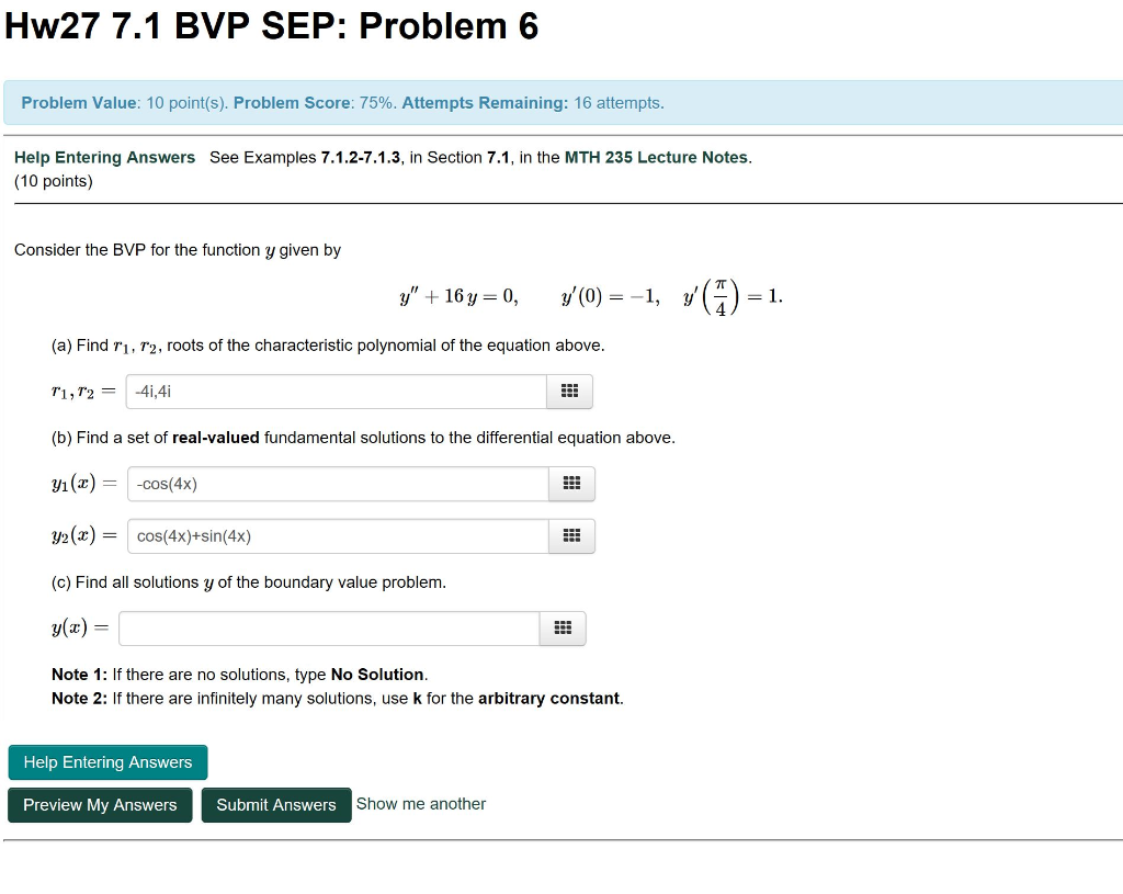 Solved Hw27 7.1 BVP SEP: Problem 6 Problem Value: 10 | Chegg.com