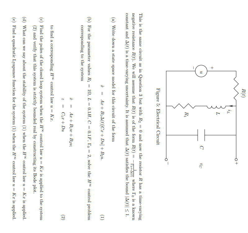 5. [ State feedback H∞ control and the small gain | Chegg.com