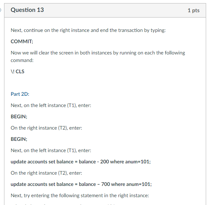 Solved Question 11 1 pts Part 2 Instructions: · On this next | Chegg.com