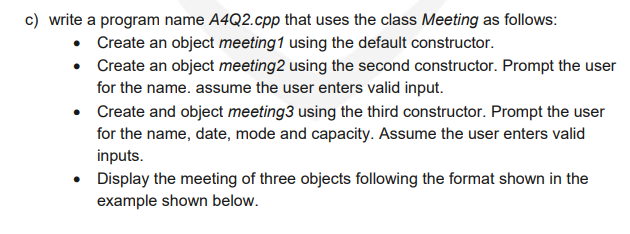 Solved Question \#2: Implementing a class (14 pts) a) A | Chegg.com