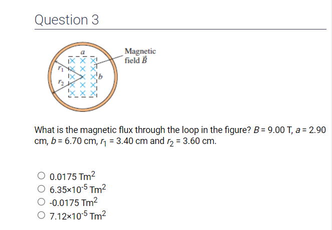 Solved Question 3 What is the magnetic flux through the loop | Chegg.com