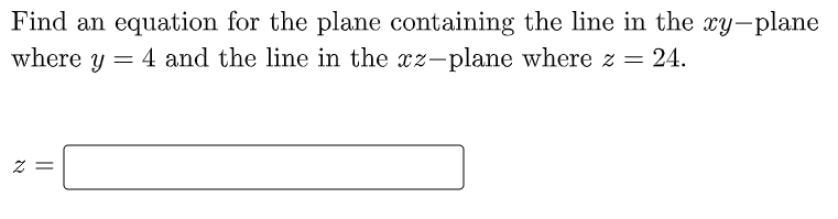 Solved Find An Equation For The Plane Containing The Line In