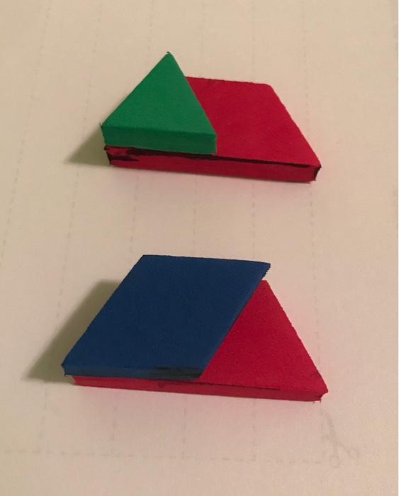 Solved If the red trapezoid is one whole, name each of the | Chegg.com