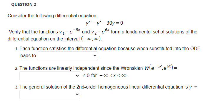 Solved Consider the following differential equation. | Chegg.com