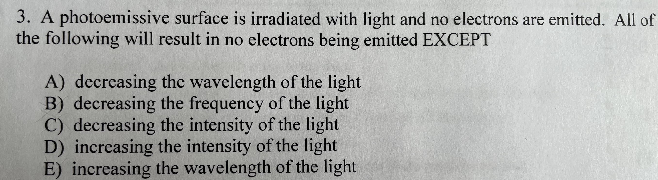Solved A photoemissive surface is irradiated with light and | Chegg.com