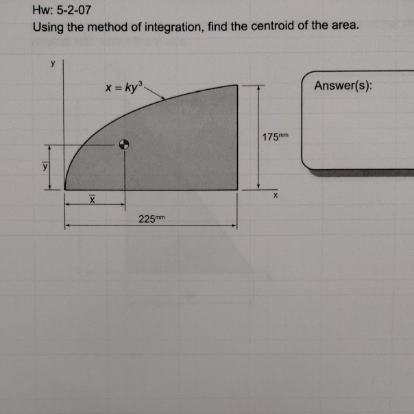 Solved Hw: 5-2-07 Using the method of integration, find the | Chegg.com