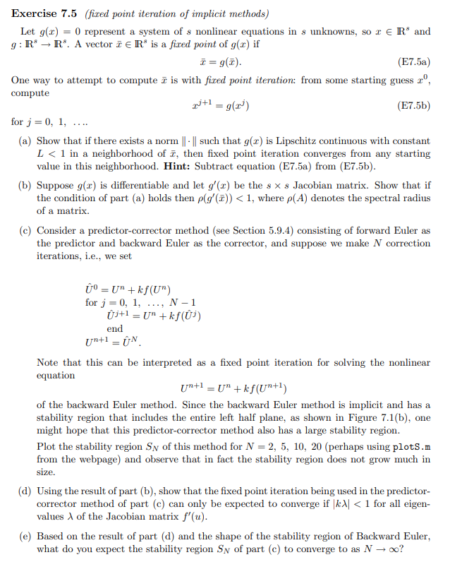 Exercise 7 5 Fixed Point Iteration Of Implicit