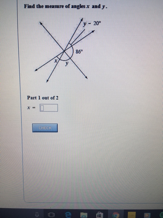 Solved Find the measure of angles x and y. | Chegg.com