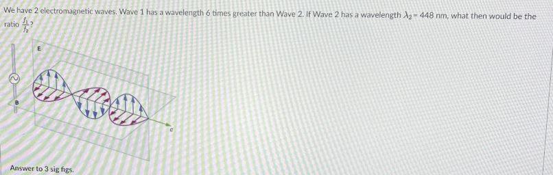 Solved We have 2 electromagnetic waves. Wave 1 has a | Chegg.com