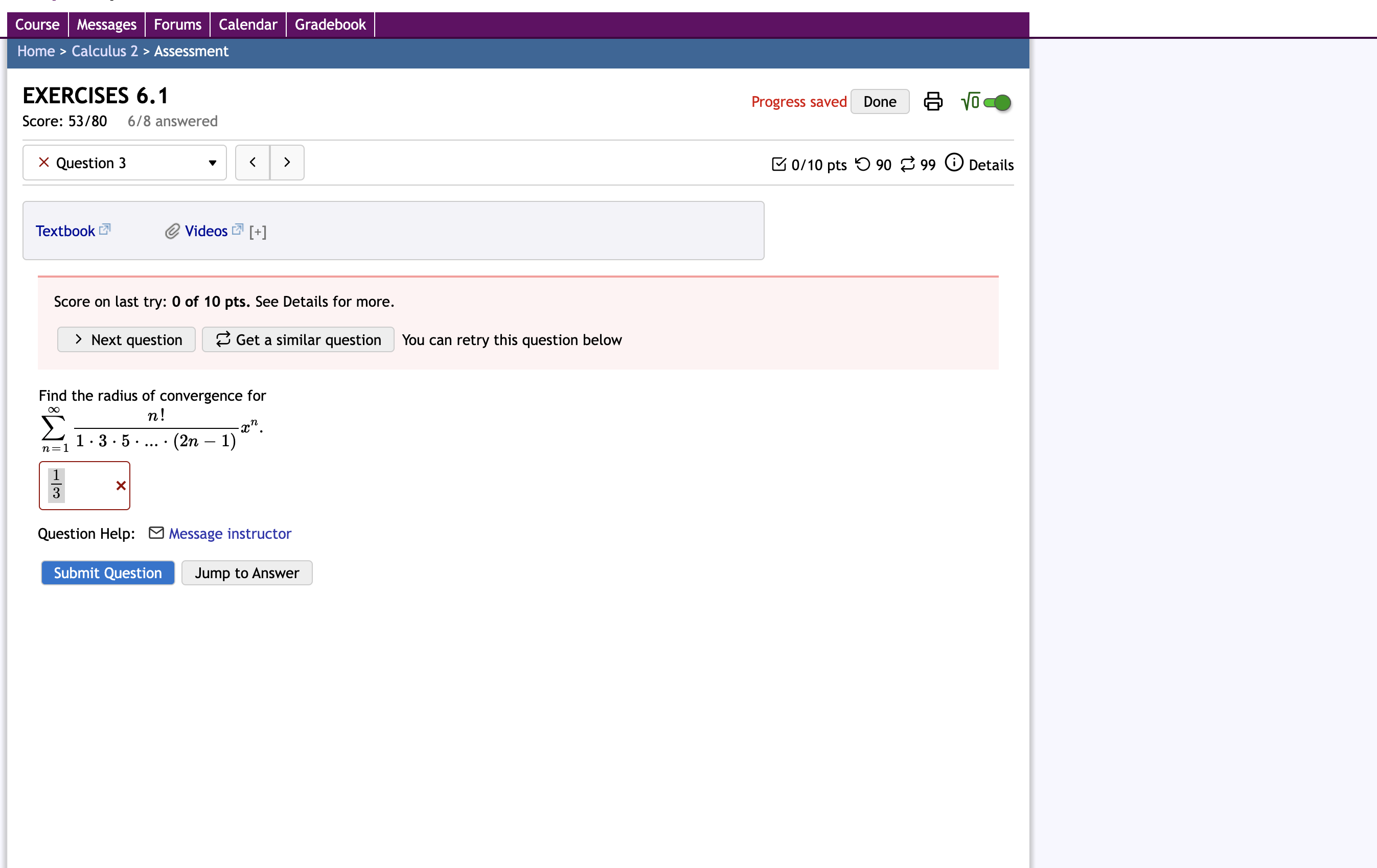 Solved Course Messages Forums Calendar | Gradebook Home > | Chegg.com