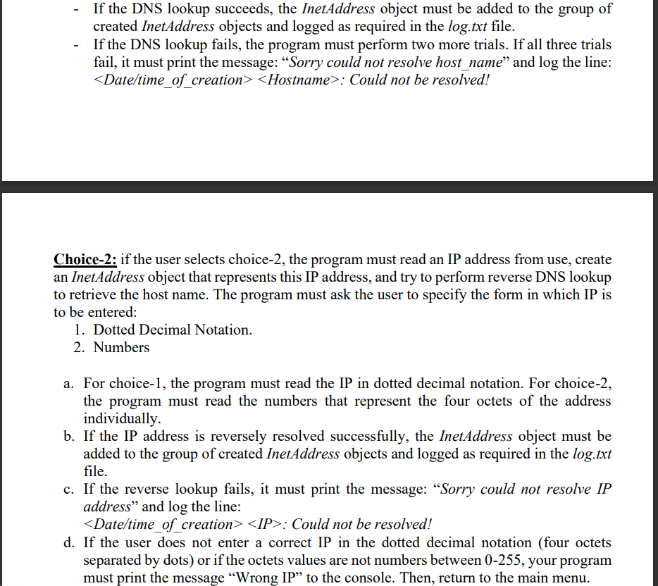 Solved ** Write a Java program that allows the user to | Chegg.com