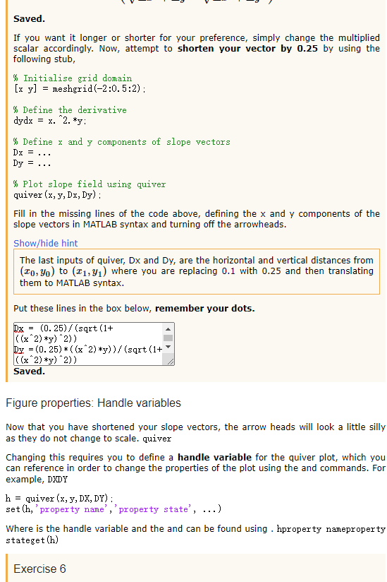 Solved Drawing Vectors of a slope Field There is only one | Chegg.com