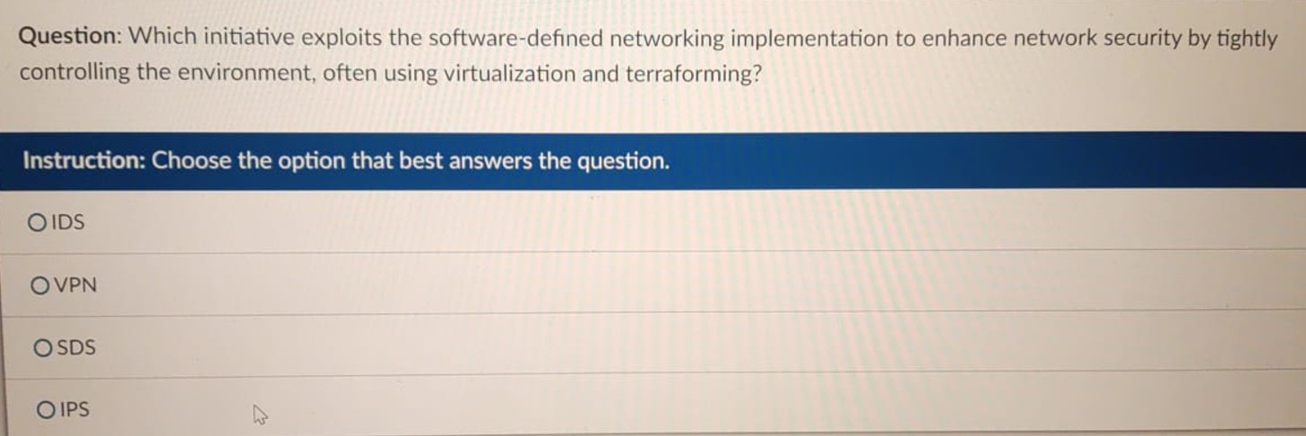 Solved Question Which Initiative Exploits The