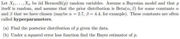 Solved Let X1 X Be Iid Bernoulli P Random Variables