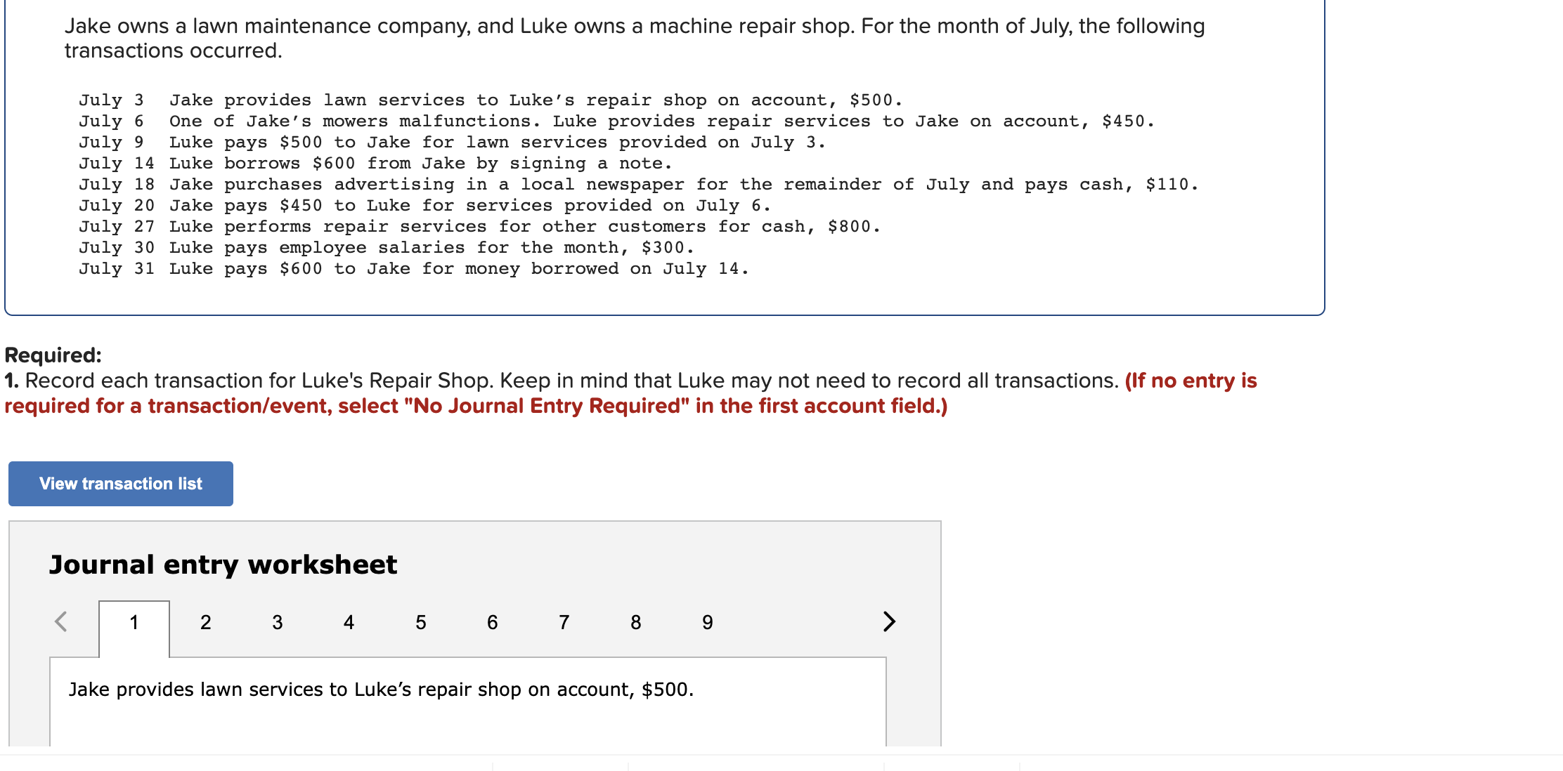 Solved Jake owns a lawn maintenance company, and Luke owns a | Chegg.com Solved Jake owns a lawn maintenance company, and Luke owns a | Chegg.com