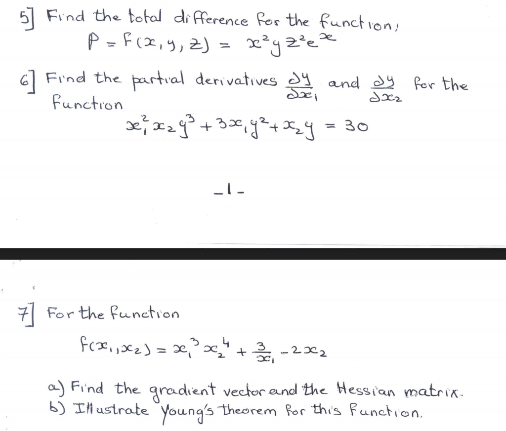 Solved 5] Find the total difference for the function, p=f(x, | Chegg.com