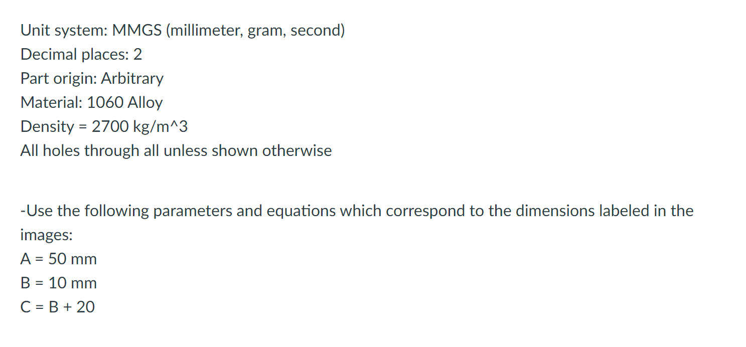 Solved Unit System Mmgs Millimeter Gram Second Decimal