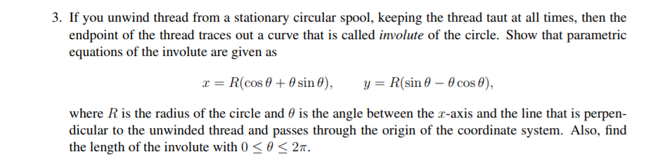 Solved If you unwind thread from a stationary circular | Chegg.com