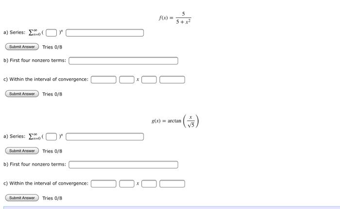 Solved PROBLEM SET 5 Info Course Contents c2-powerseries-1 | Chegg.com