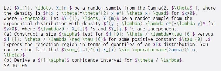 Solved Let $X_{1}, \ldots, X_{n}$ be a random sample from | Chegg.com