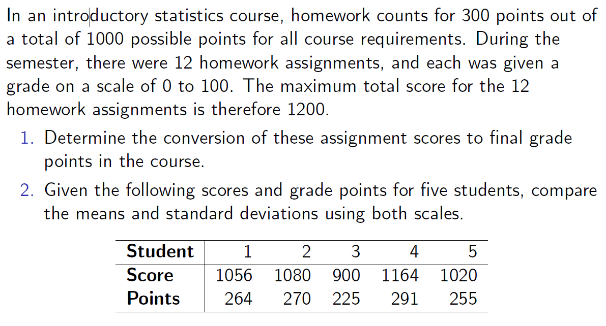 Solved In an introductory statistics course, homework counts | Chegg.com