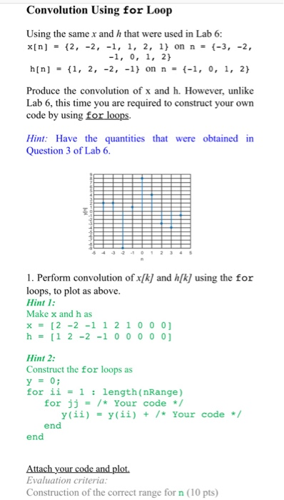 Solved Convolution Using for Loop Using the same x and h | Chegg.com