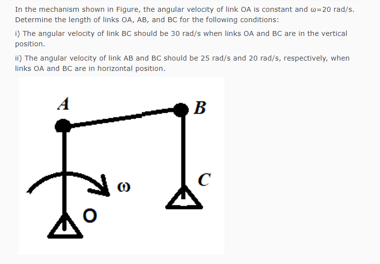Solved In the mechanism shown in Figure, the angular | Chegg.com