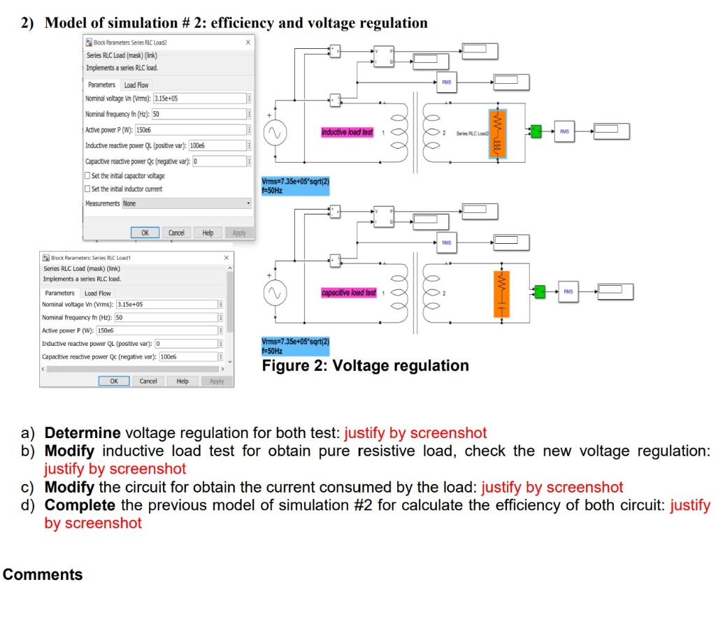 Solved 2) Model of simulation # 2: efficiency and voltage | Chegg.com