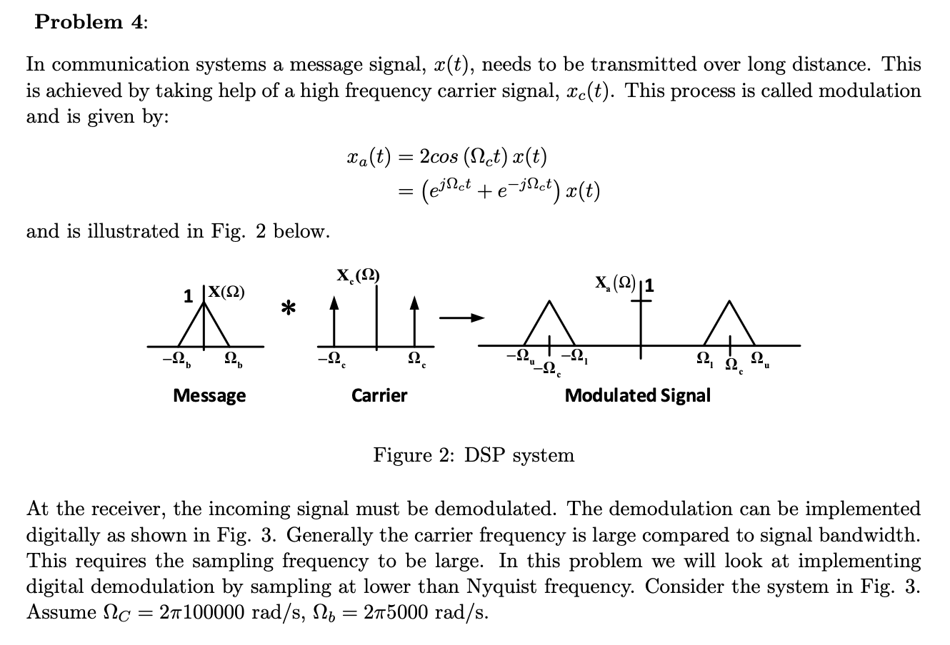 Solved Problem 4 In Communication Systems A Message Signal 