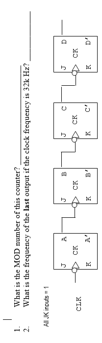Solved 1. 2. What is the MOD number of this counter? What is | Chegg.com
