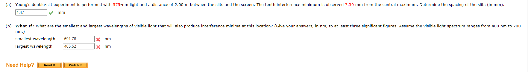 Solved mm nm.) smallest wavelength گ nm | Chegg.com