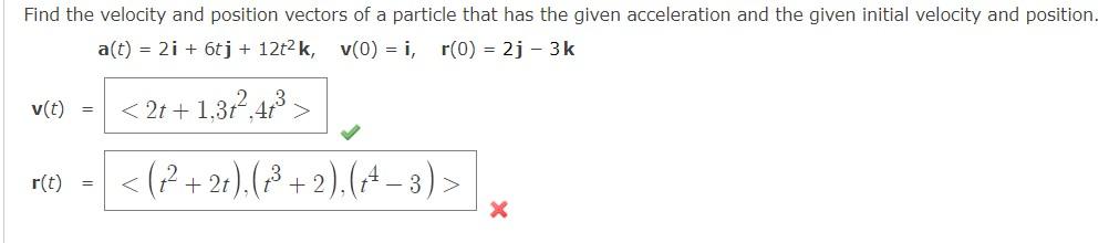Solved Find the velocity and position vectors of a particle | Chegg.com