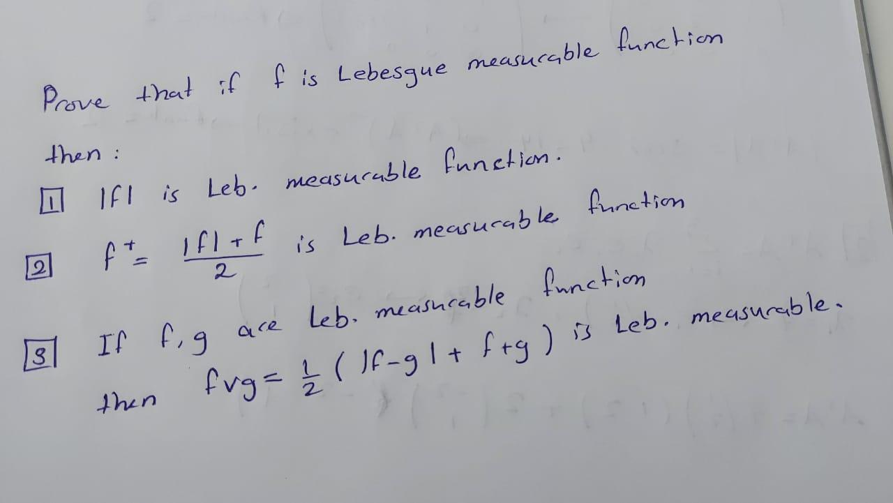 Solved Prove that if f is Lebesgue fis Lebesgue measucable | Chegg.com