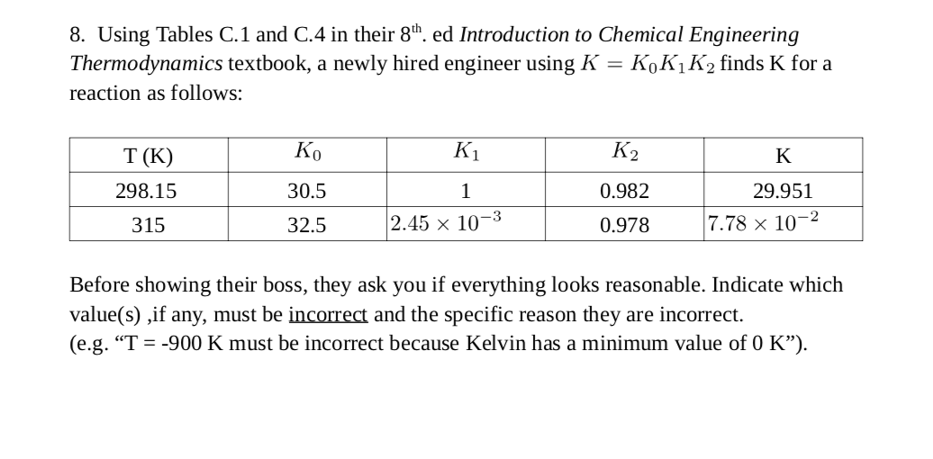 Solved 8. Using Tables C.1 and C.4 in their 8th. ed | Chegg.com